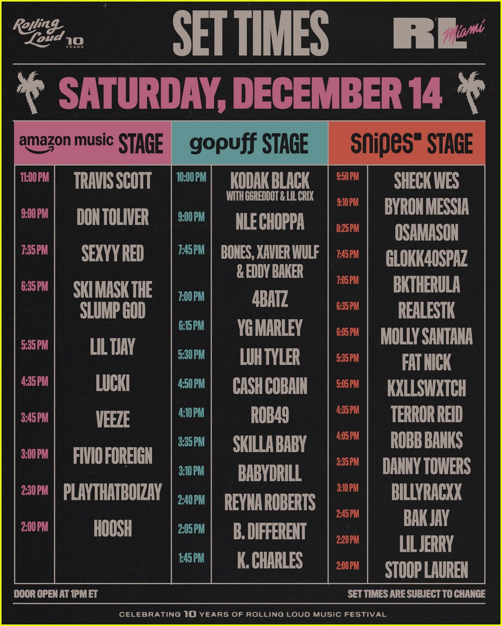 Rolling Loud Festival Miami 2024 - Set Times Released!: Photo 5106308 ...
