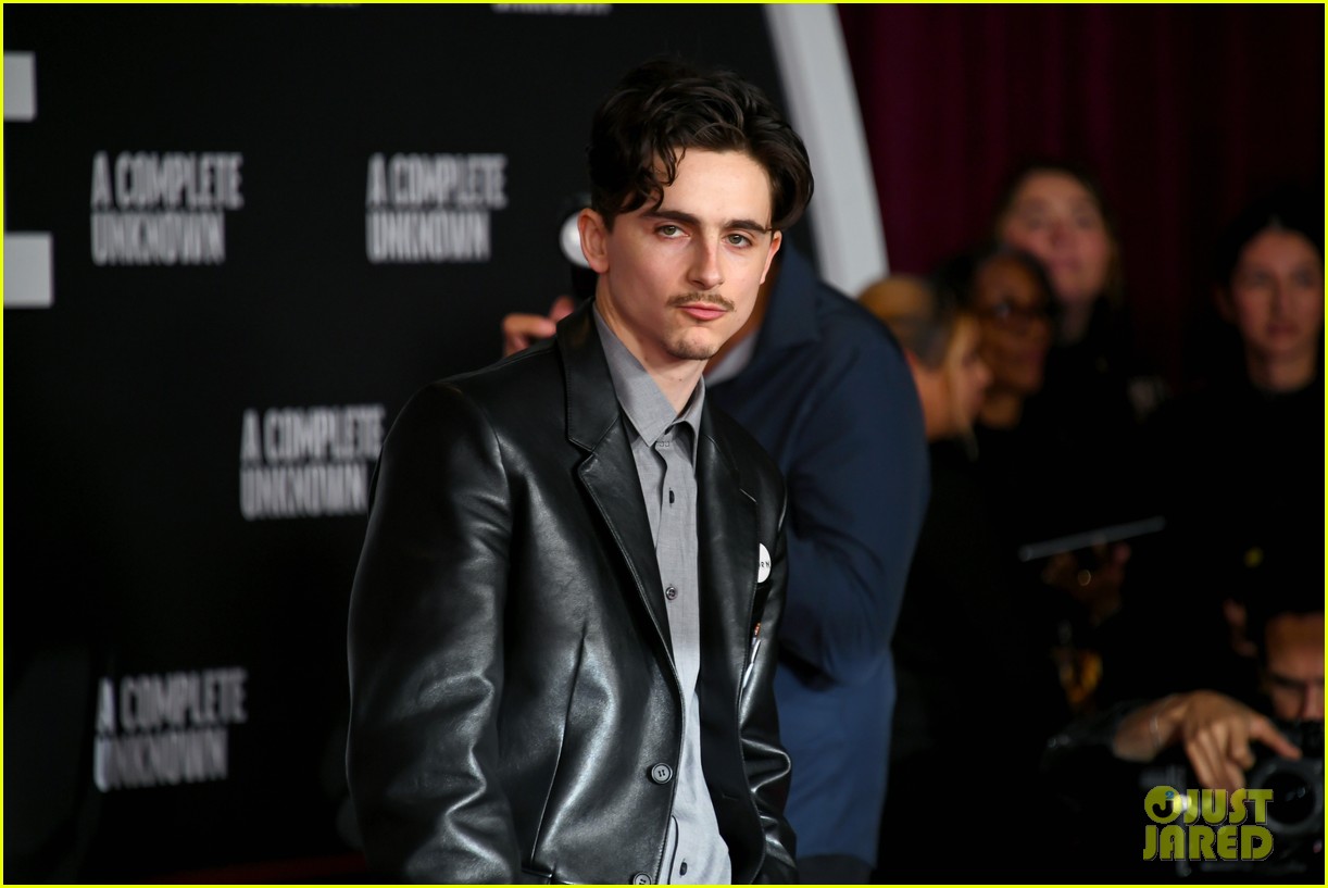 Timothee Chalamet Wears Bob Dylan Pins to 'A Complete Unknown' Premiere ...