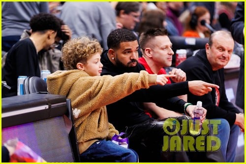Drake Brings Son Adonis, 7, to Raptors NBA Game: Photo 5114518 | Celebrity Babies, Drake Photos ...