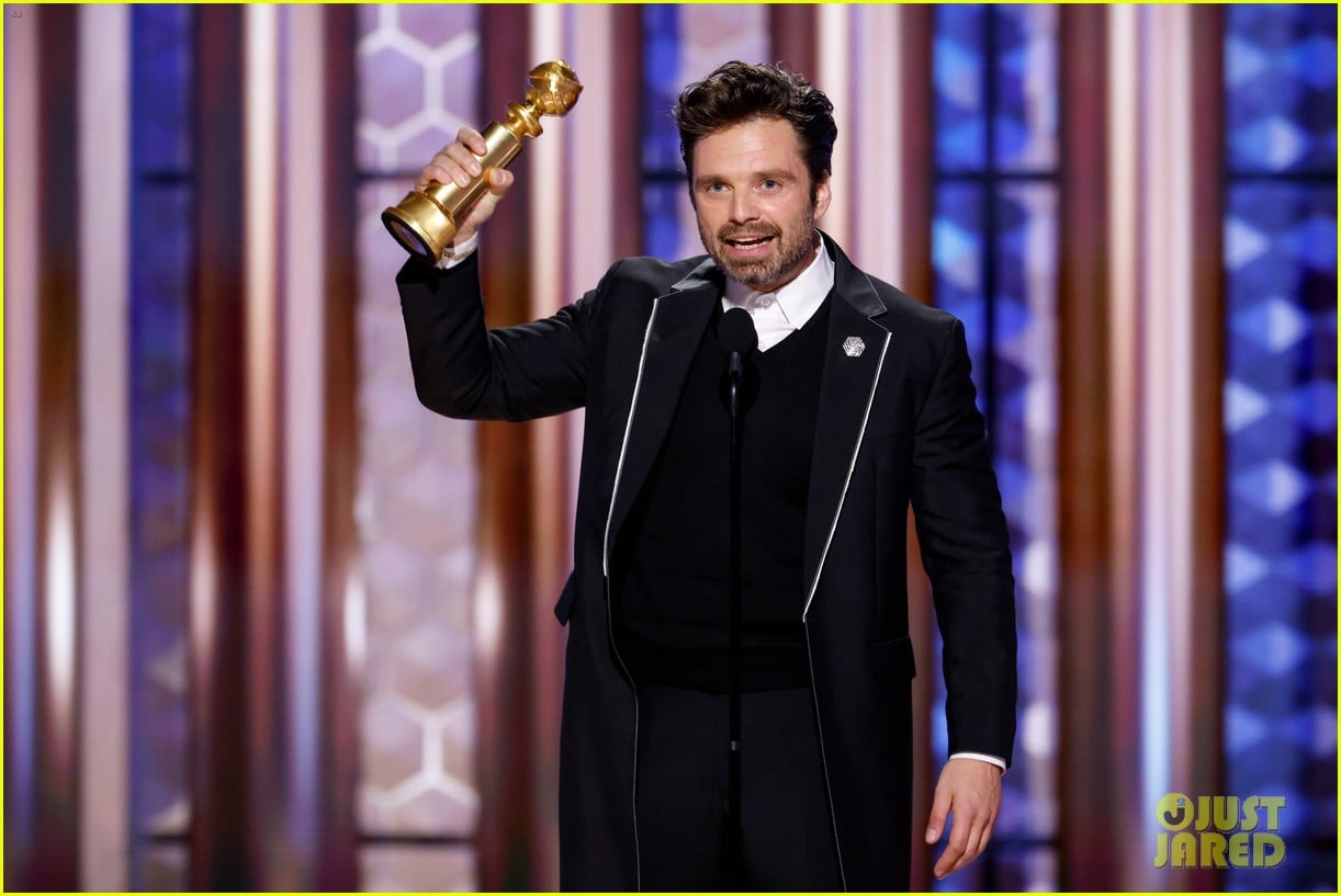 Sebastian Stan Wins for 'A Different Man' at Golden Globes 2025, Gets Love from Anthony Mackie ...