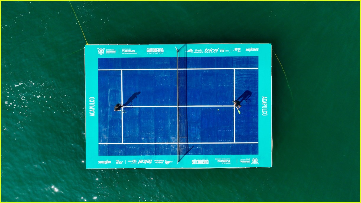 Frances Tiafoe & Holger Rune Play on Floating Tennis Court in Stunning ...