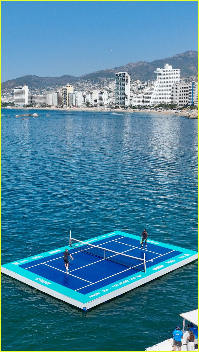 Frances Tiafoe & Holger Rune Play on Floating Tennis Court in Stunning ...
