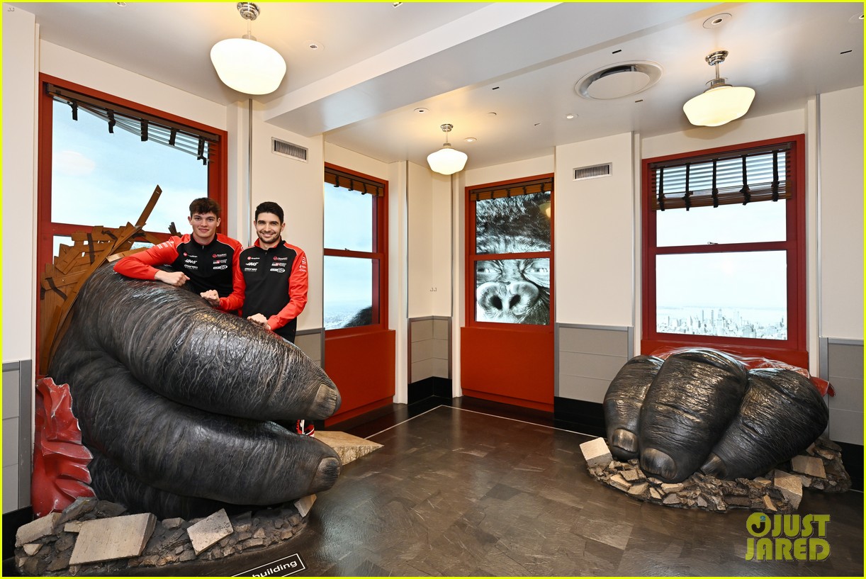 Haas F1 Drivers Oliver Bearman & Esteban Ocon Visit Empire State Building Ahead of 2025 Season ...