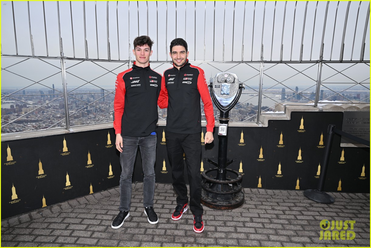 Haas F1 Drivers Oliver Bearman & Esteban Ocon Visit Empire State Building Ahead of 2025 Season ...