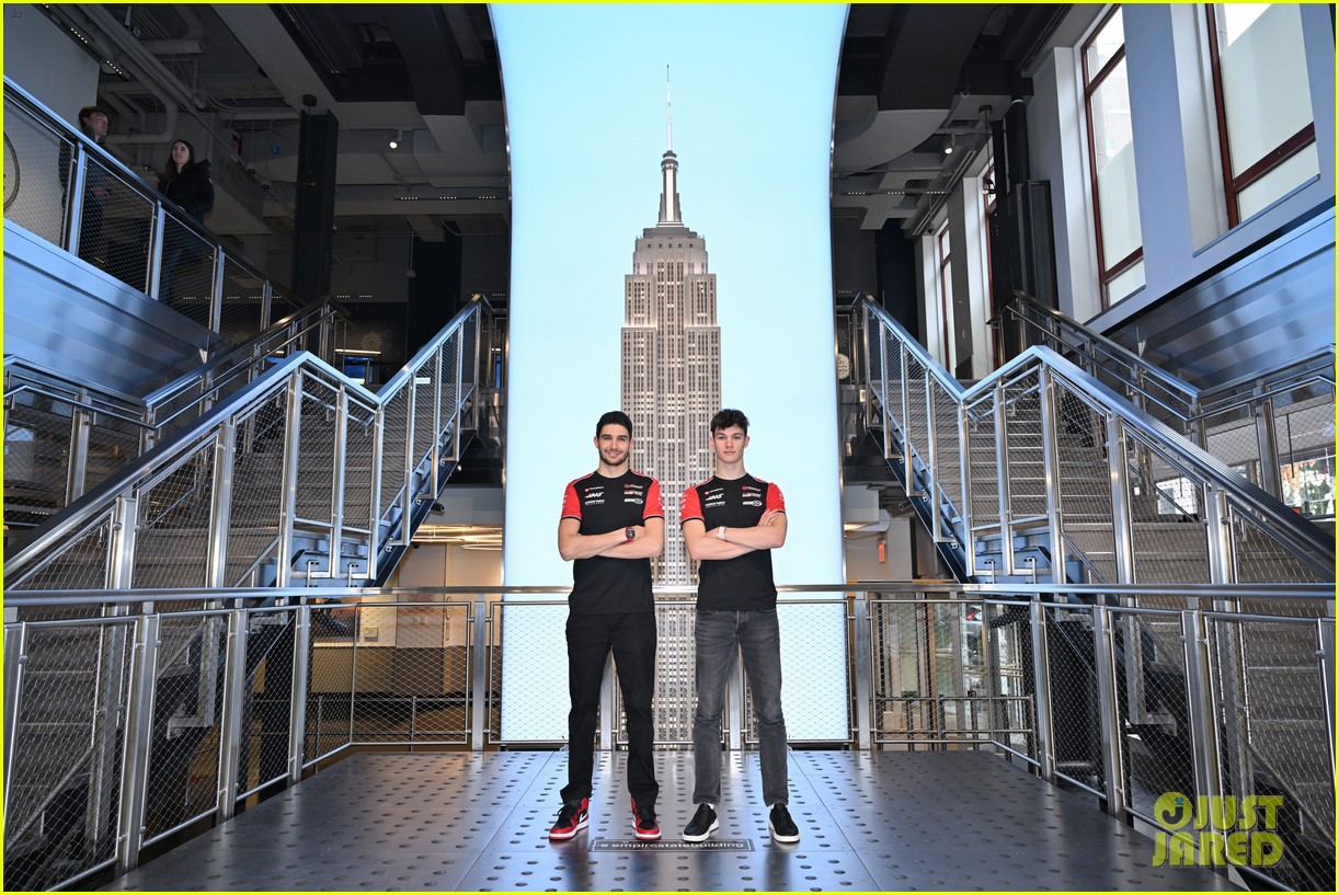 Haas F1 Drivers Oliver Bearman & Esteban Ocon Visit Empire State Building Ahead of 2025 Season ...