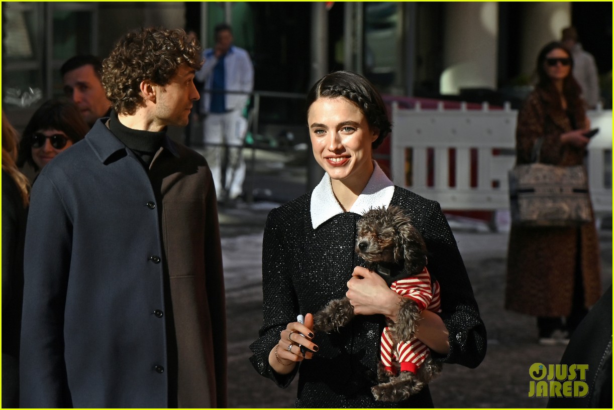 Costars Margaret Qualley & Ethan Hawke Hold Hands While Promoting 'Blue ...