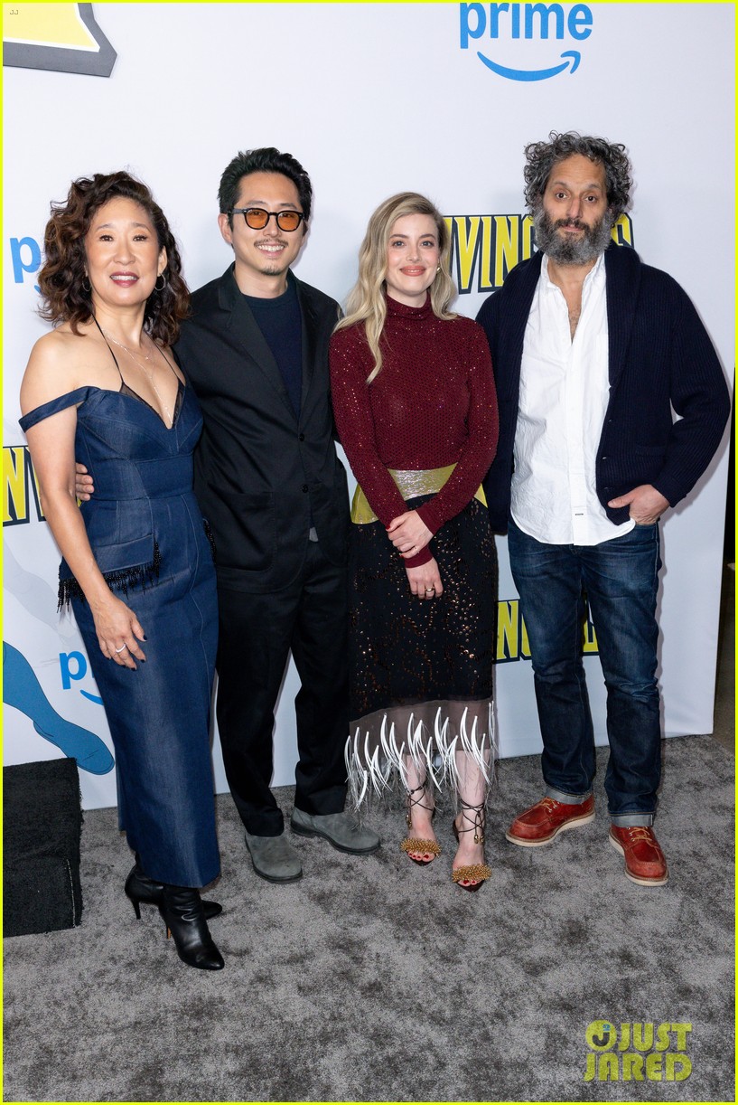 Sandra Oh & Steven Yeun Share Hug at 'Invincible' Season 3 Premiere ...