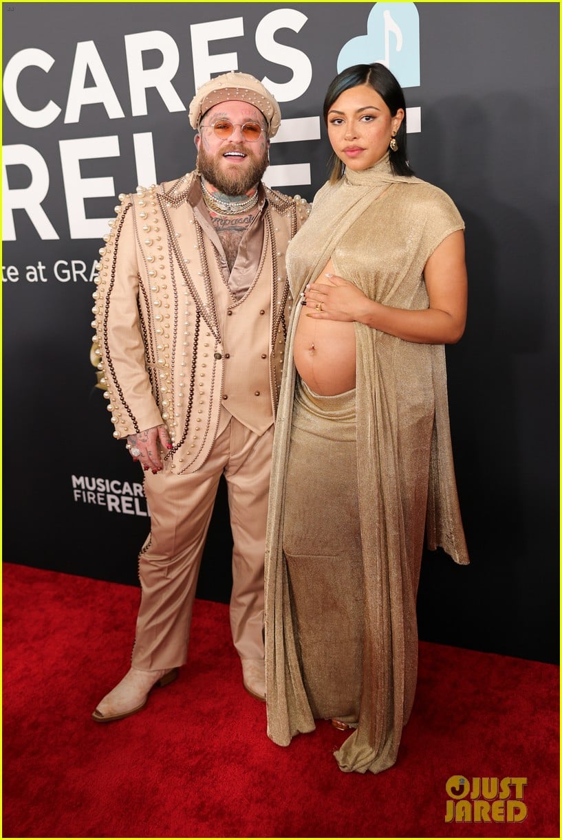 Photo: teddy swims drenched in pearls at grammys 2025 with pregnant ...
