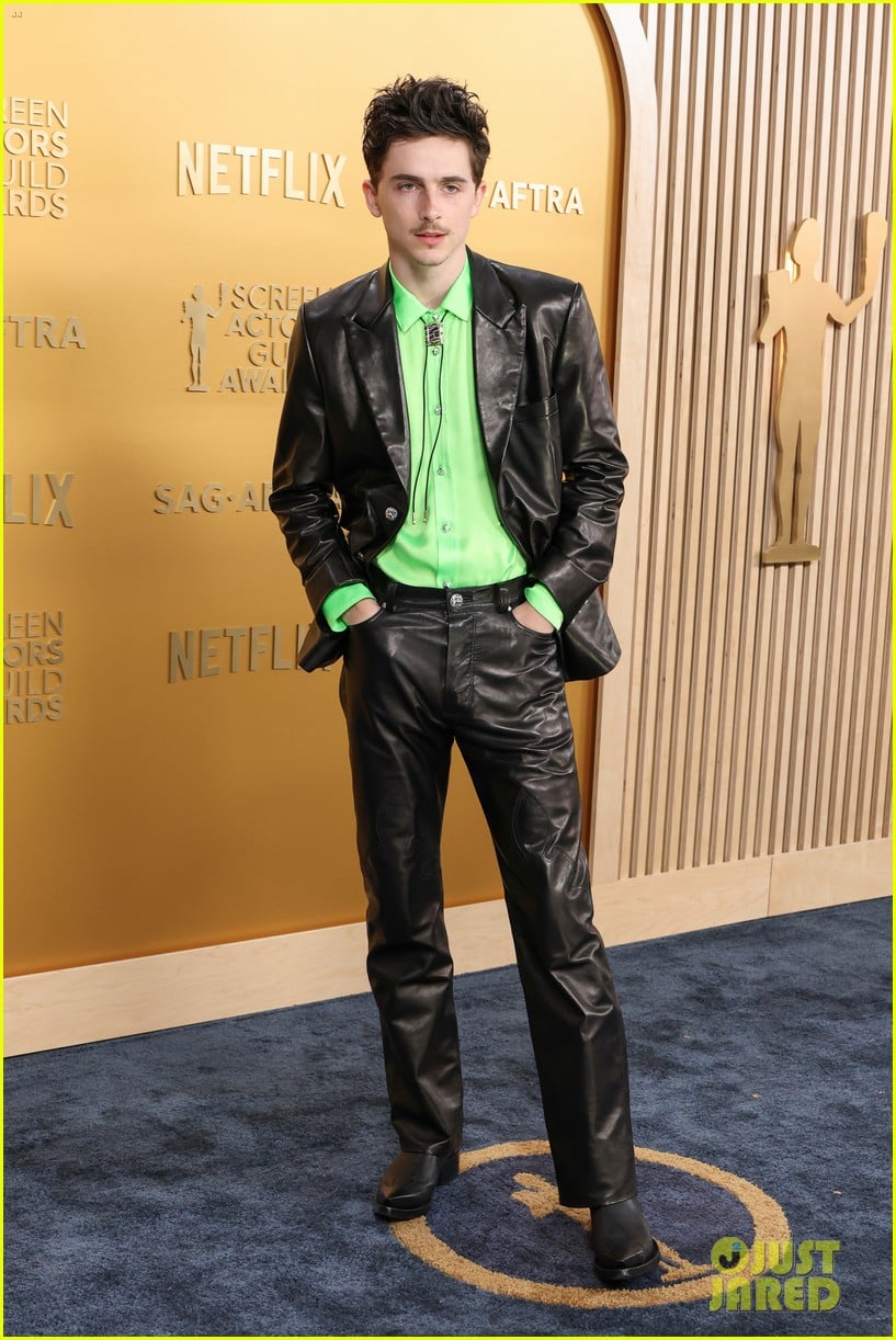 Timothee Chalamet Wears Bright Green SAG Awards 2025 Look While ...