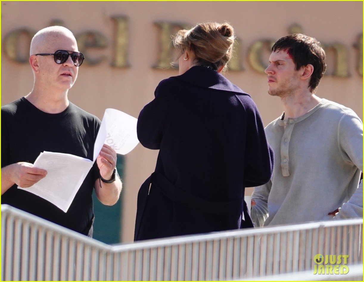 Evan Peters Is Bloody & Bruised in New 'The Beauty' Set Photos for Ryan ...