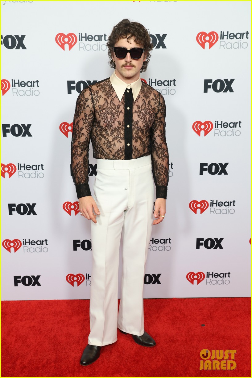 Benson Boone Wears a Sheer Lace Top at the iHeartRadio Music Awards ...