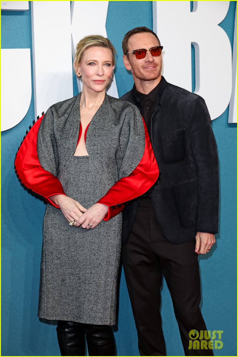 Cate Blanchett Wears Backless Dress for 'Black Bag' London Premiere with Michael Fassbender ...