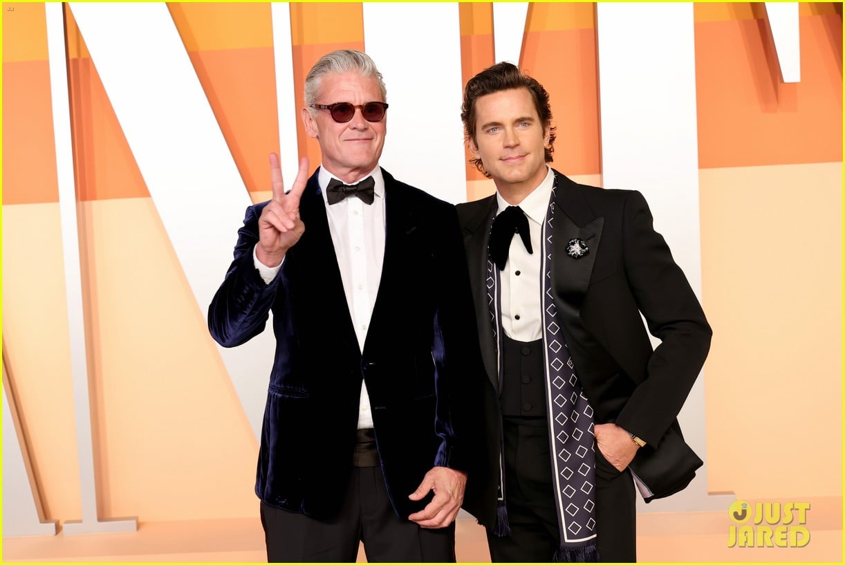 Matt Bomer & Husband Simon Halls Attend Vanity Fair Oscar Party 2025 ...