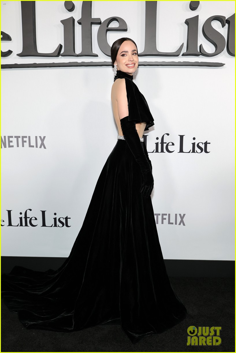 Sofia Carson Stuns in Backless Dress for 'The Life List' Red Carpet ...