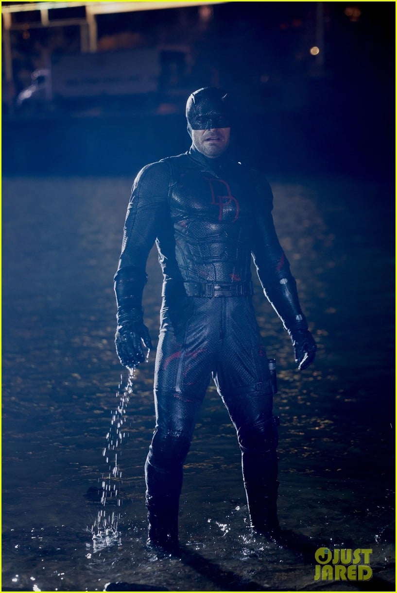 Charlie Cox Spotted in Daredevil's New Black Suit in 'Born Again' Season 2 Set Photos: Photo ...