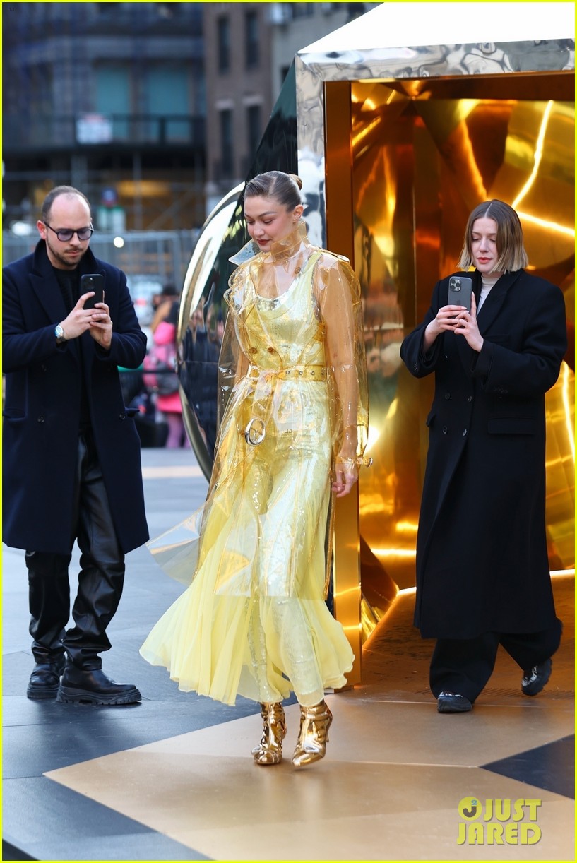 Gigi Hadid Attends Paco Rabanne Million Gold For Her Fragrance Event ...