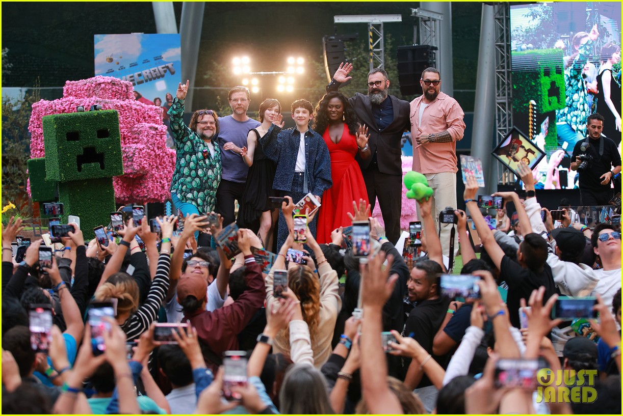 Jason Momoa Gets Into Character as 'The Garbage Man' at 'A Minecraft ...