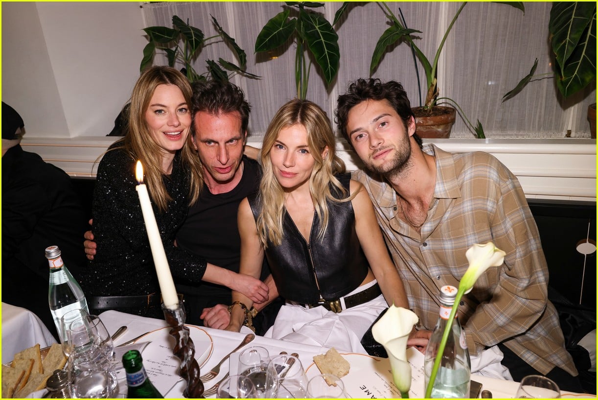 Sienna Miller & Fiance Oli Green Celebrate Their Frame Campaign at Paris Fashion Week Dinner ...