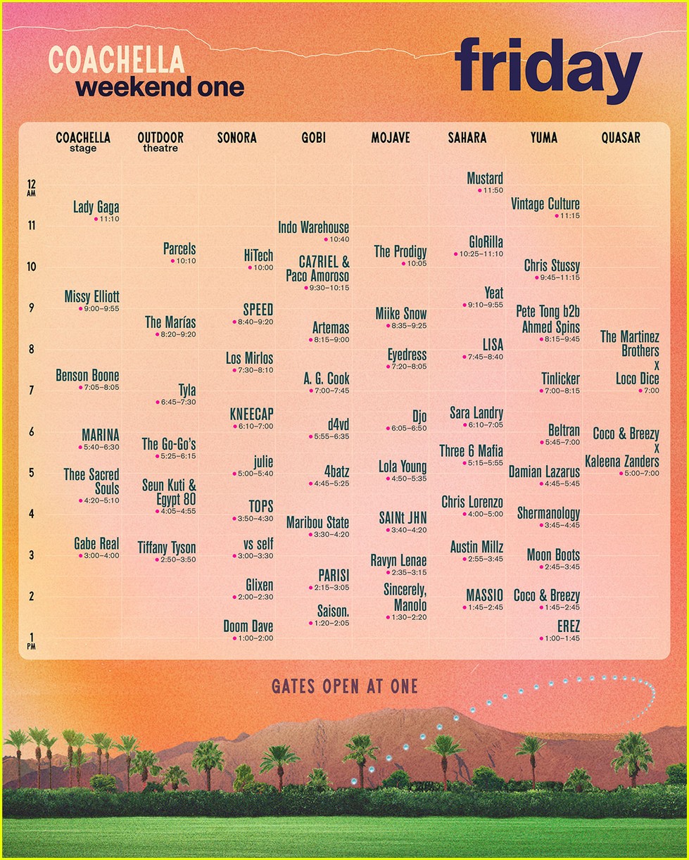 Coachella 2025 Set Times & Streaming Schedule: How to Watch Online from ...