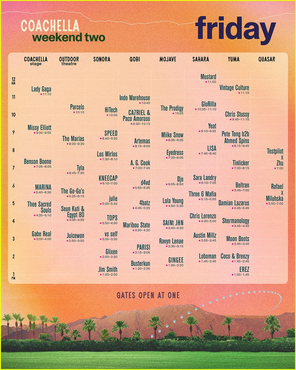 Coachella 2025 Set Times & Streaming Schedule: How to Watch Online from Home!: Photo 5145067 ...