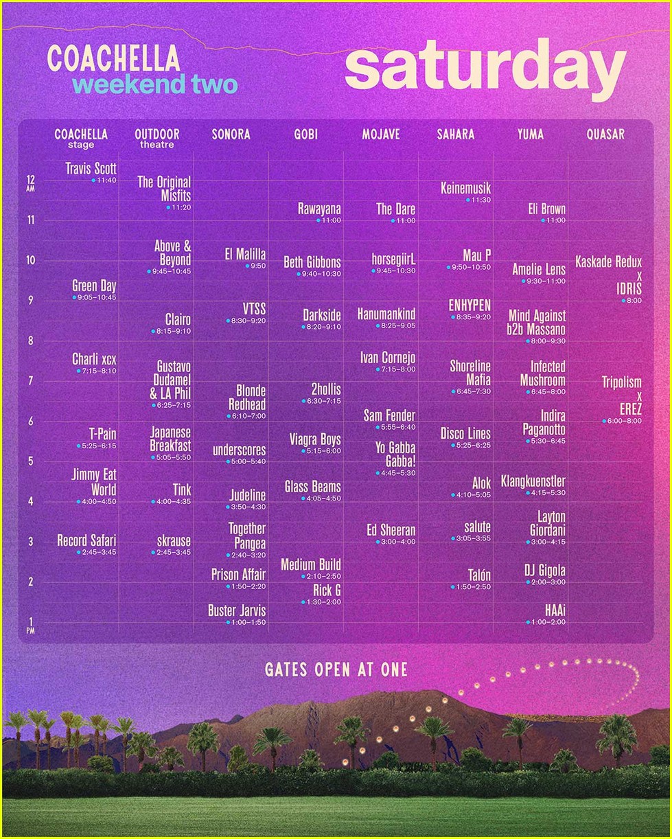 Coachella 2025 Set Times & Streaming Schedule: How to Watch Online from ...