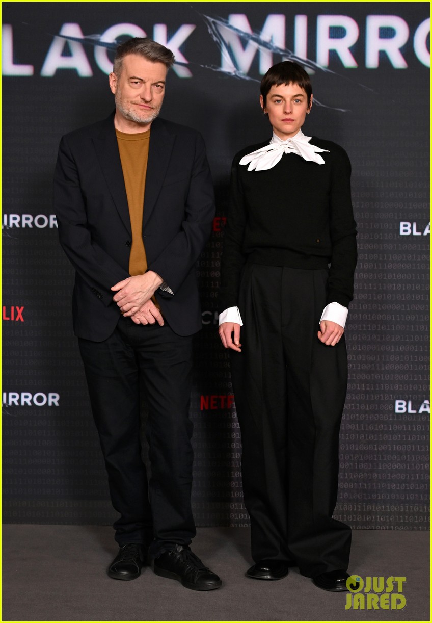 Emma Corrin Joins 'Black Mirror' Creator Charlie Brooker at Season 7 ...