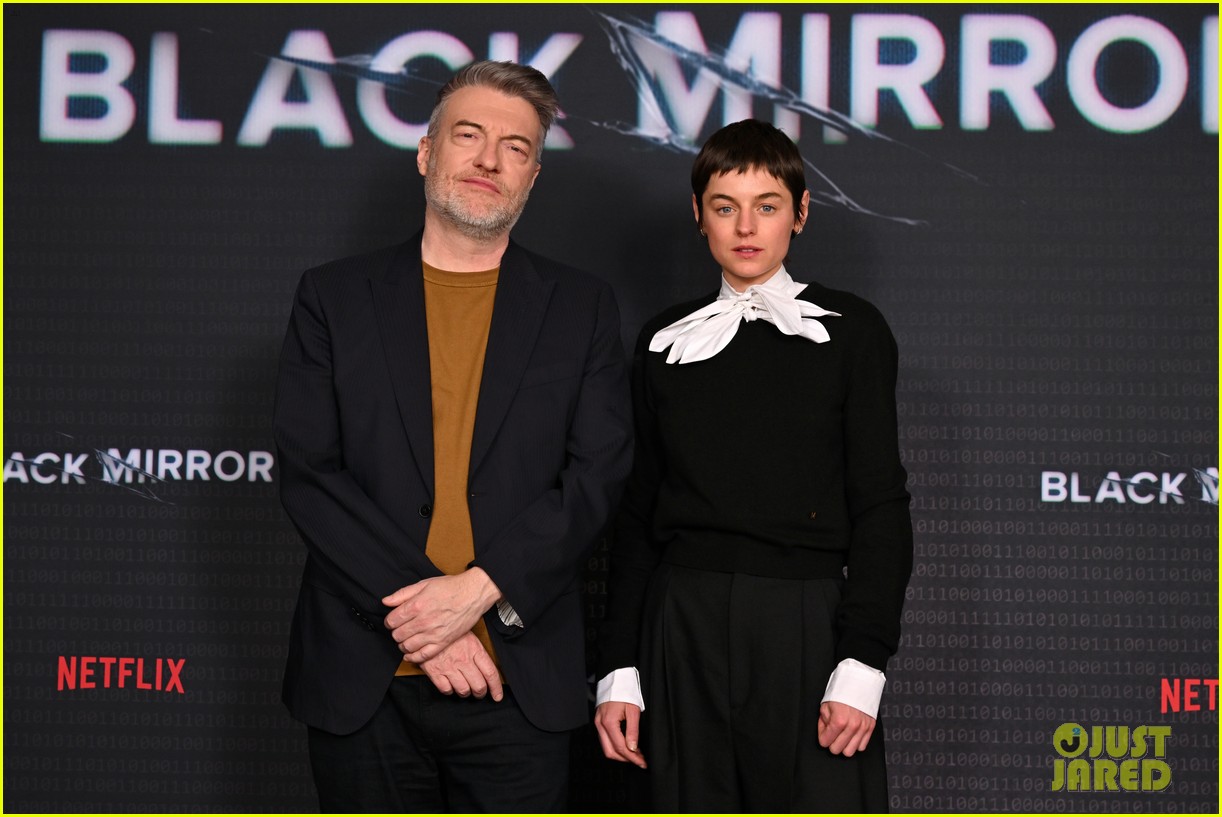 Emma Corrin Joins 'Black Mirror' Creator Charlie Brooker at Season 7 ...