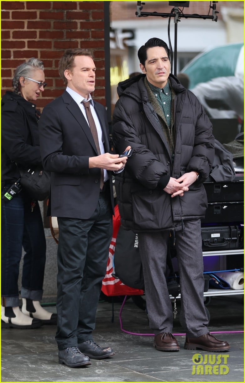 Michael C Hall & David Dastmalchian Film 'Dexter: Resurrection' at Book Store In NYC: Photo ...