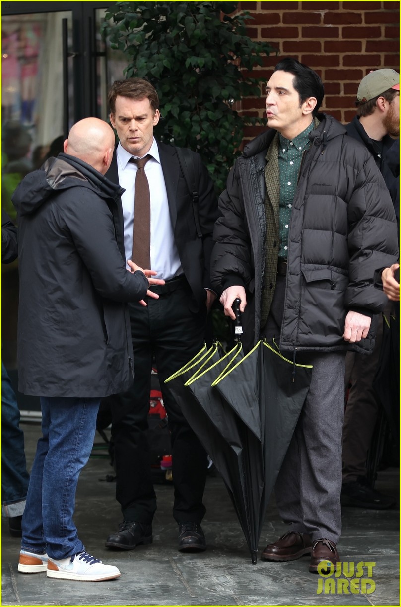 Michael C Hall & David Dastmalchian Film 'Dexter: Resurrection' at Book Store In NYC: Photo ...