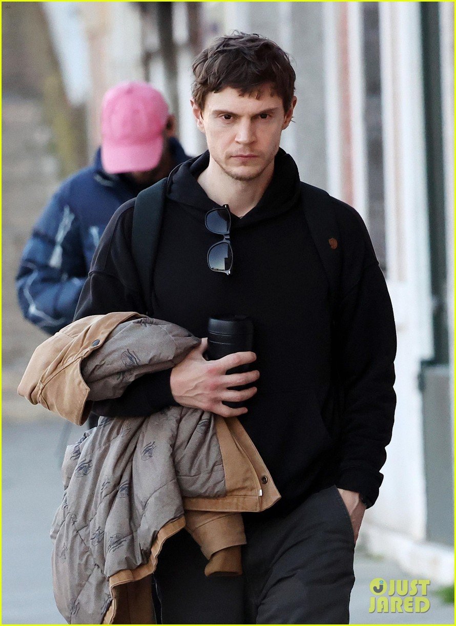 Evan Peters Looks Disheveled Filming a Violent Scene for 'The Beauty ...
