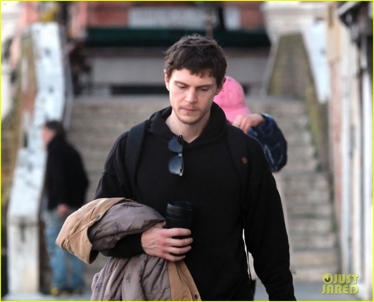 Evan Peters Looks Disheveled Filming a Violent Scene for 'The Beauty ...