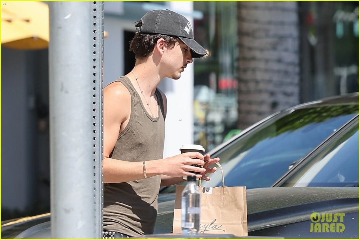 Timothee Chalamet Wears a Tank Top & Baggy Shorts for Tuesday Morning ...