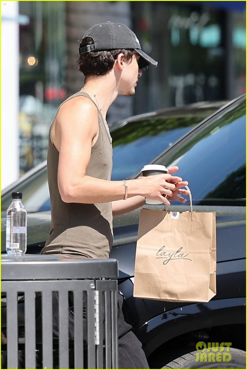 Timothee Chalamet Wears a Tank Top & Baggy Shorts for Tuesday Morning ...