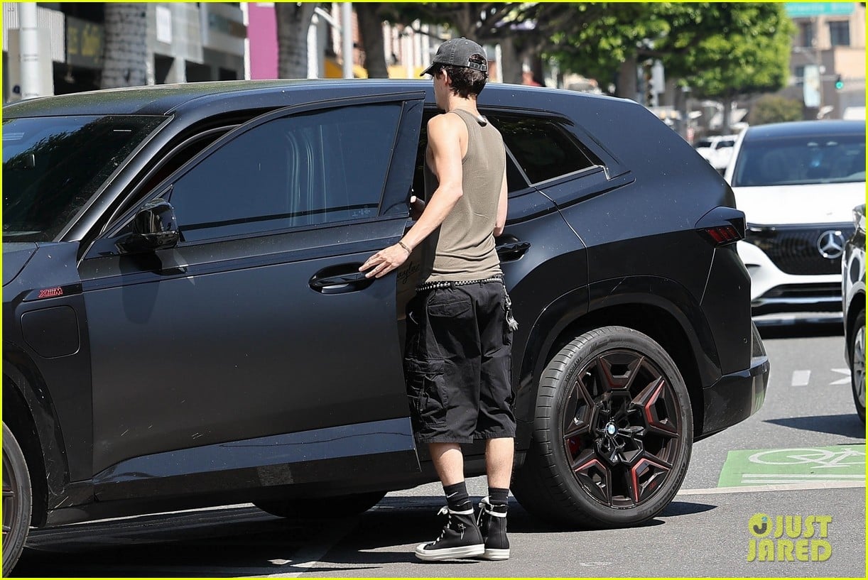 Timothee Chalamet Wears a Tank Top & Baggy Shorts for Tuesday Morning ...