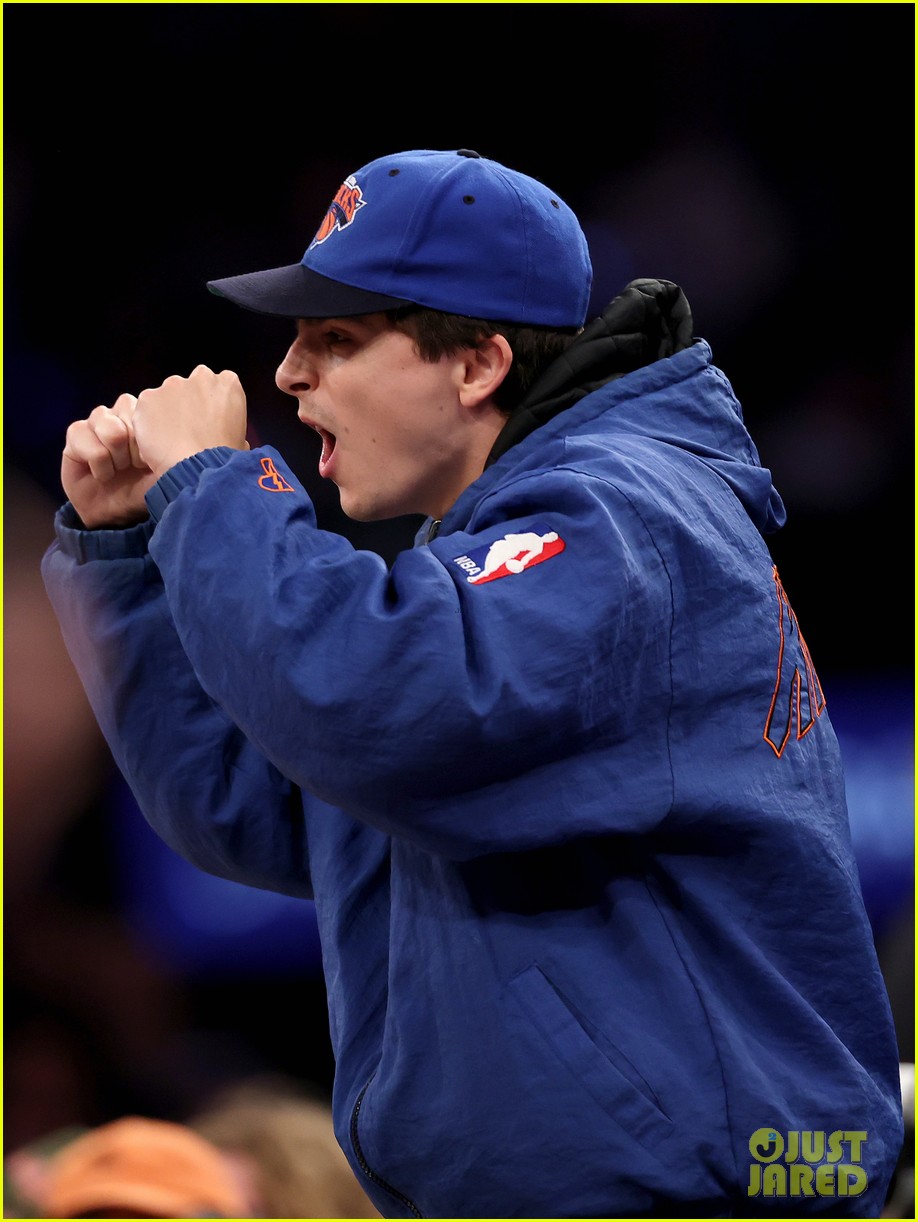 Timothee Chalamet Wears a Full Knicks Outfit to Support NYC Team at ...