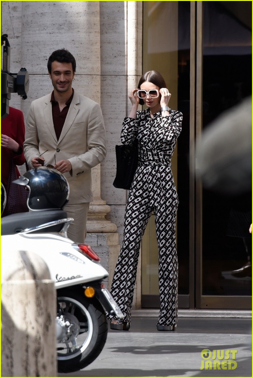 Lily Collins & Eugenio Franceschini Begin Filming 'Emily in Paris ...