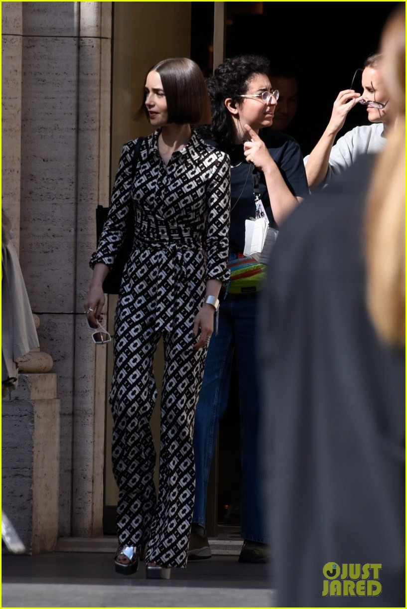 Lily Collins & Eugenio Franceschini Begin Filming 'Emily in Paris ...