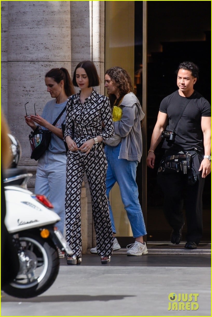 Lily Collins & Eugenio Franceschini Begin Filming 'Emily in Paris ...