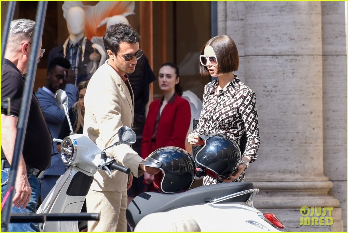 Lily Collins & Eugenio Franceschini Begin Filming 'Emily in Paris ...