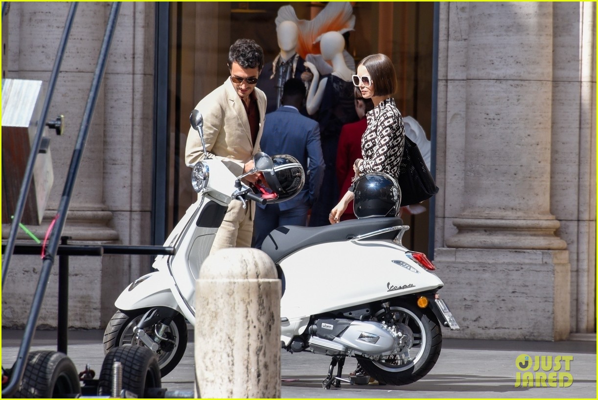 Lily Collins & Eugenio Franceschini Begin Filming 'Emily in Paris ...