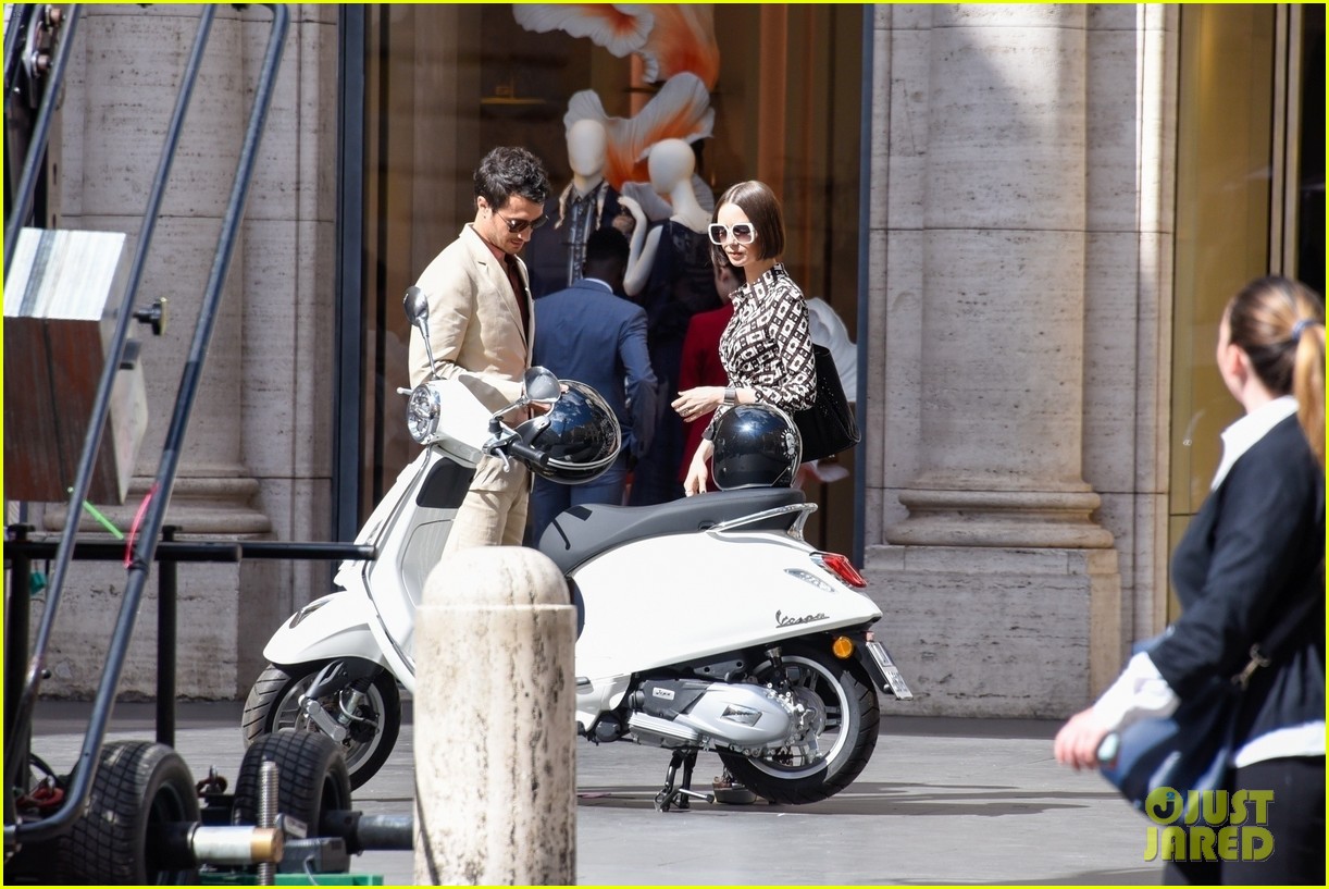 Lily Collins & Eugenio Franceschini Begin Filming 'Emily in Paris ...