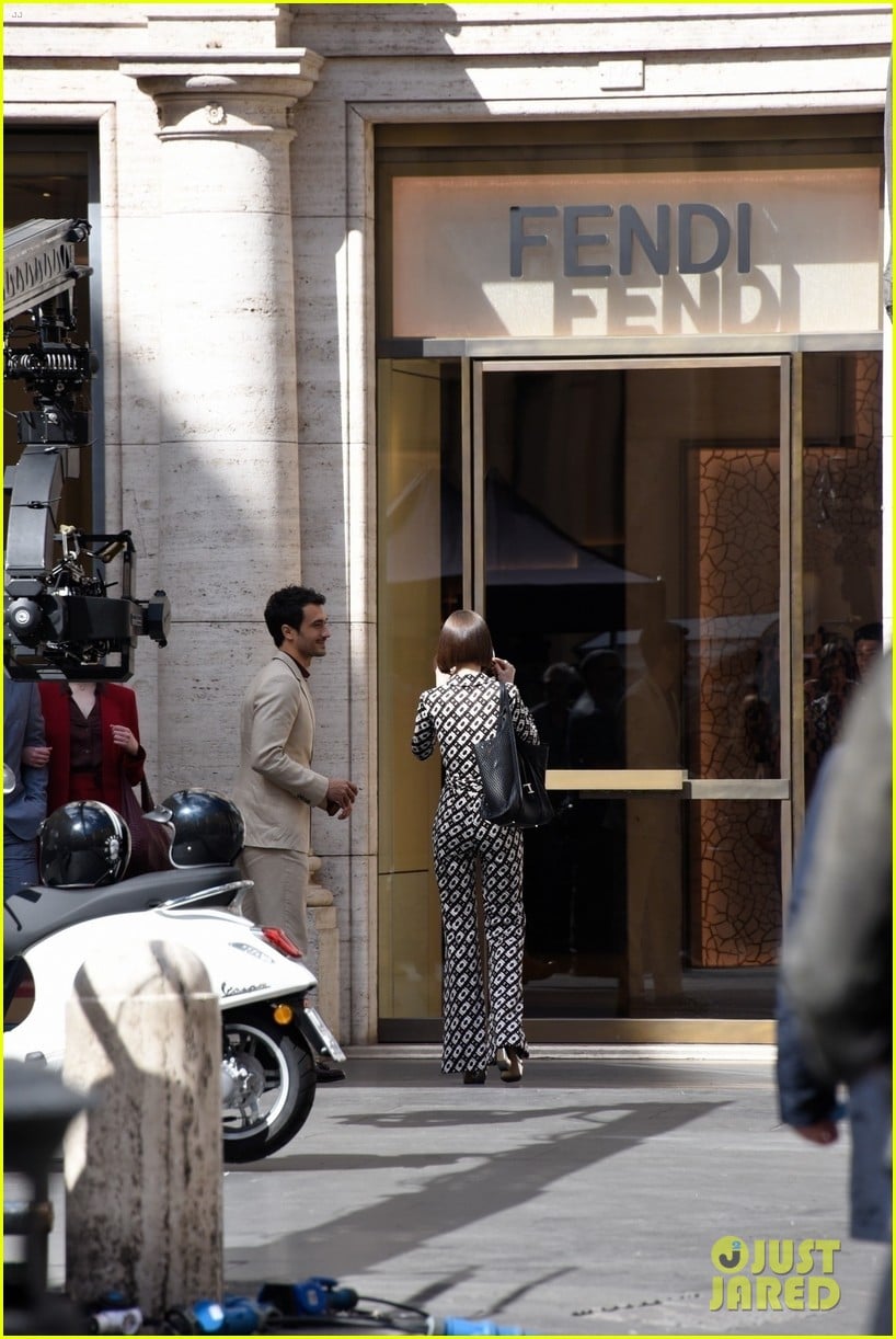 Lily Collins & Eugenio Franceschini Begin Filming 'Emily in Paris ...