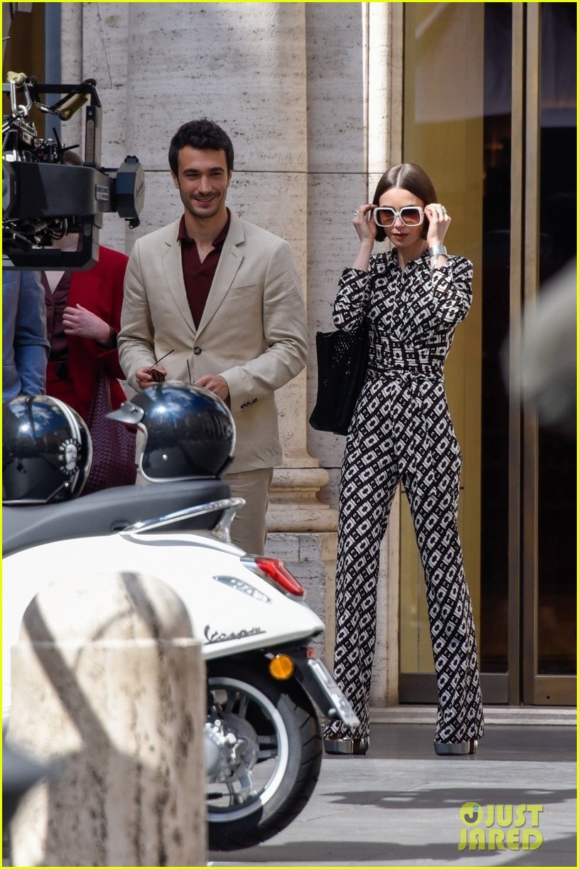 Lily Collins & Eugenio Franceschini Begin Filming 'Emily in Paris ...