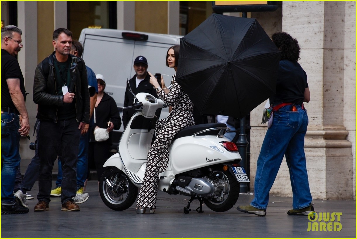 Lily Collins & Eugenio Franceschini Begin Filming 'Emily in Paris ...