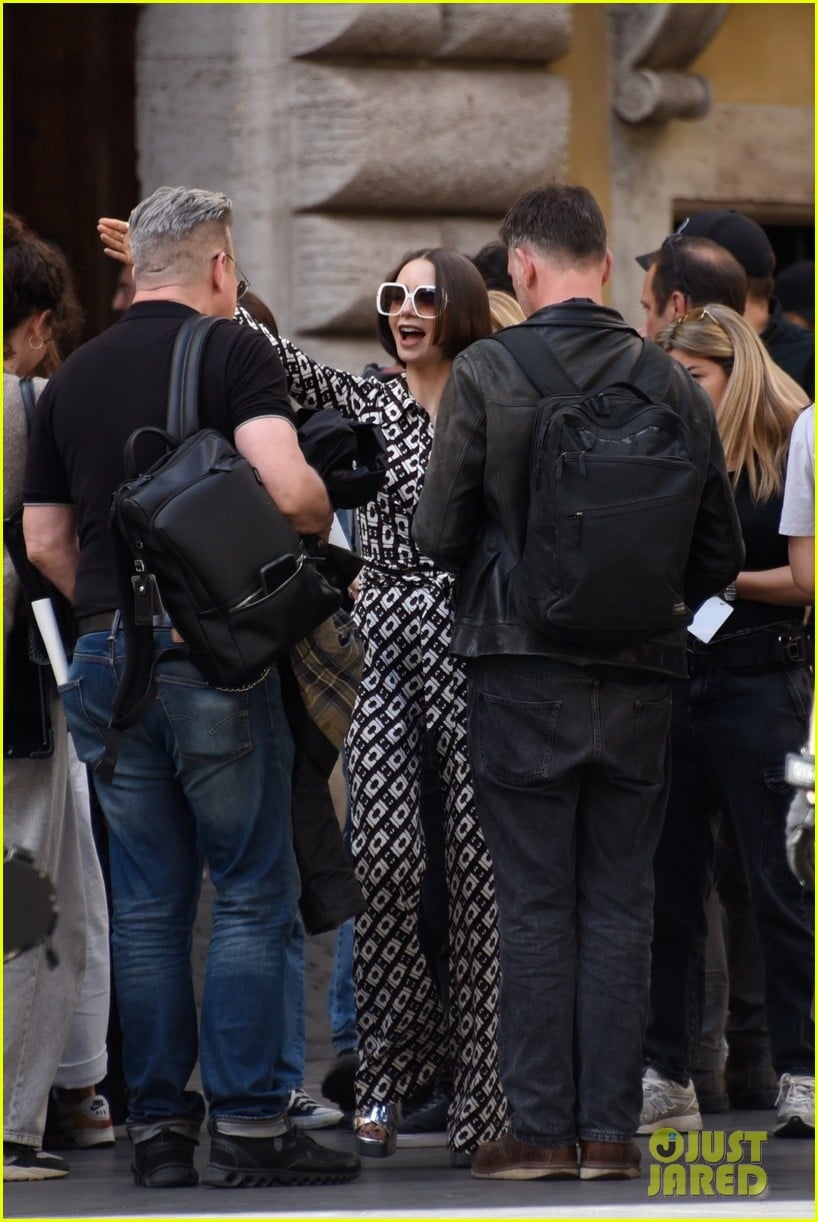 Lily Collins & Eugenio Franceschini Begin Filming 'Emily in Paris ...