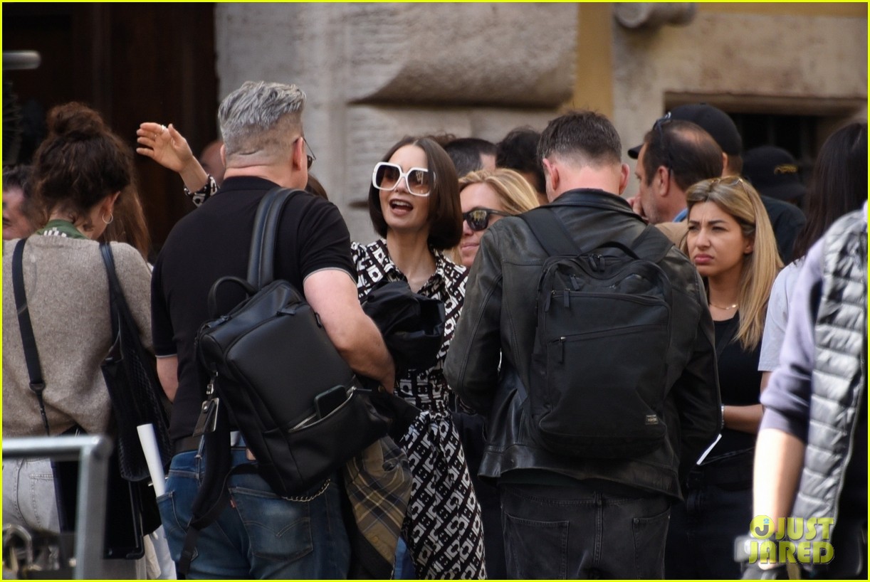 Lily Collins & Eugenio Franceschini Begin Filming 'Emily in Paris ...
