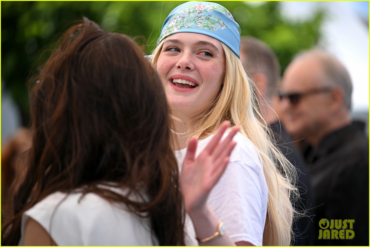 Elle Fanning's Cannes Photo Call Look Features a T-Shirt By an 11-Year ...