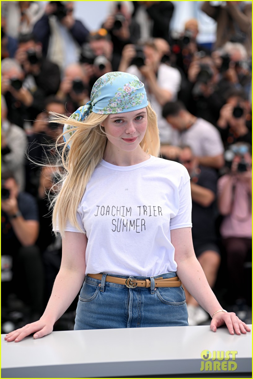 Elle Fanning's Cannes Photo Call Look Features a T-Shirt By an 11-Year ...