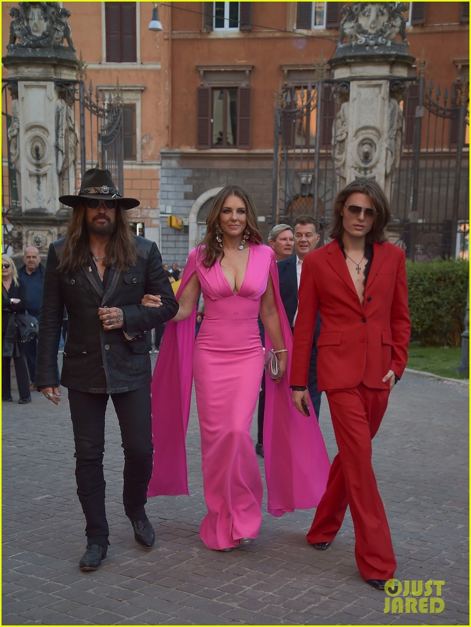 Billy Ray Cyrus & Elizabeth Hurley Make Red Carpet Debut at Orizzonti ...