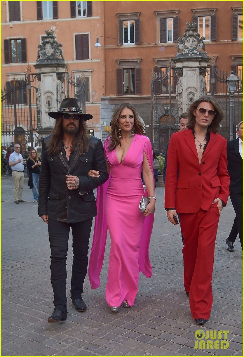 Billy Ray Cyrus & Elizabeth Hurley Make Red Carpet Debut at Orizzonti ...